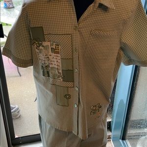 Koret | Pants & Jumpsuits | Koret Capri 2 Ps Pant Suit Xl | Poshmark